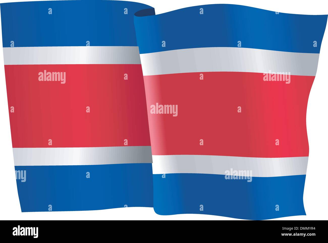 Costa rica flag country Stock Vector Images - Alamy