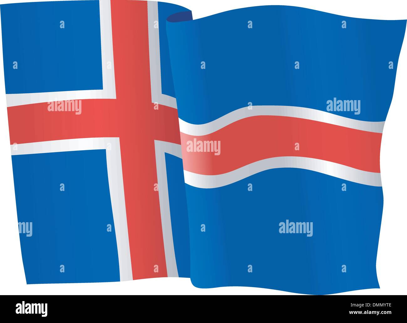 Iceland national banner illustration Stock Vector Images - Alamy