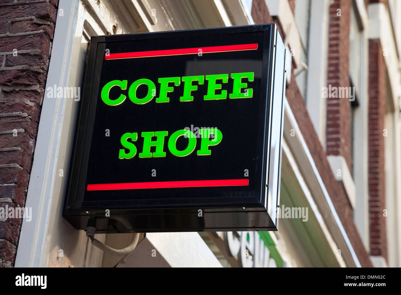 Netherlands, Amsterdam, Sign coffee shop Stock Photo - Alamy