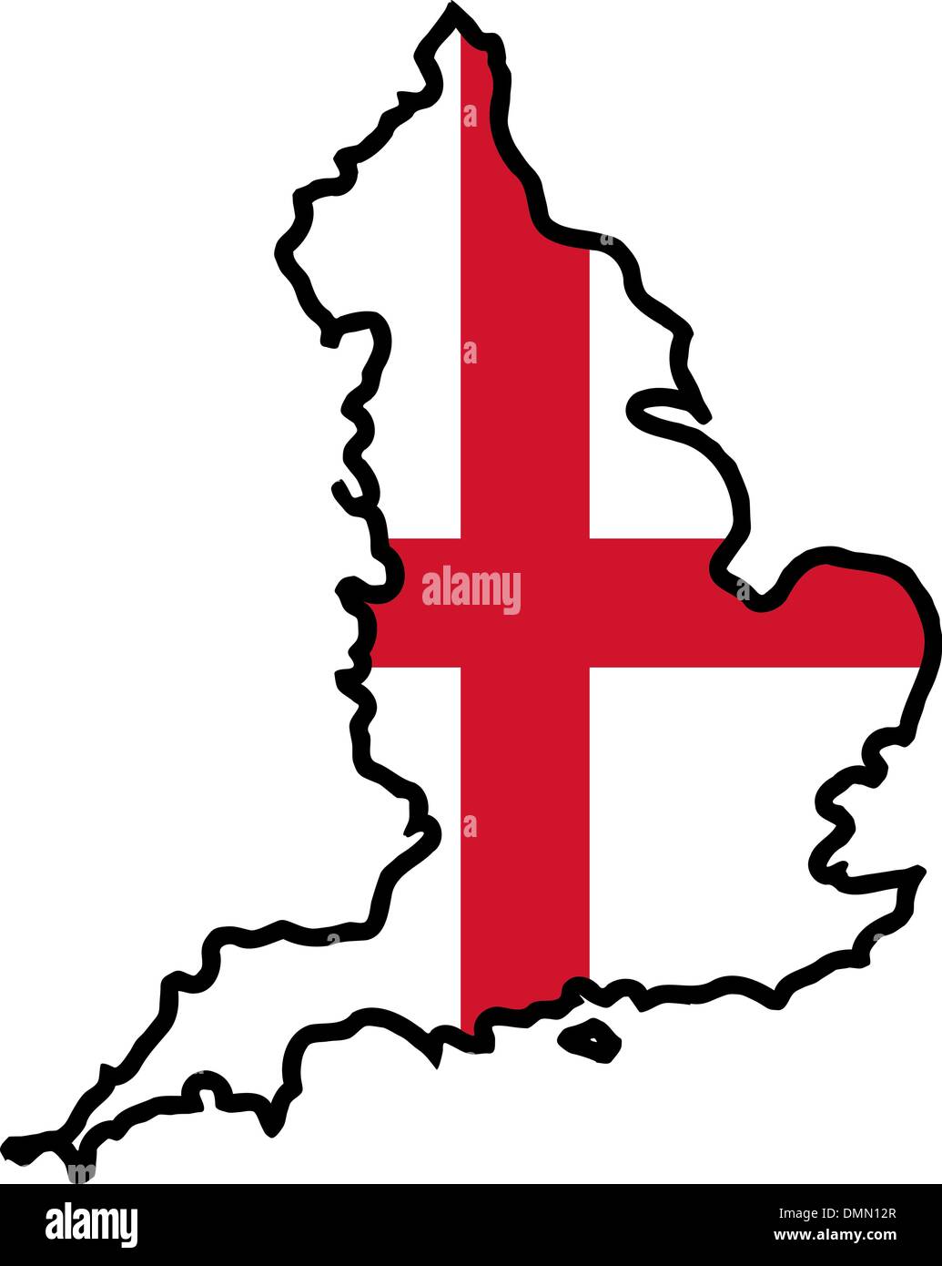 Map in colours of England Stock Vector Image & Art - Alamy