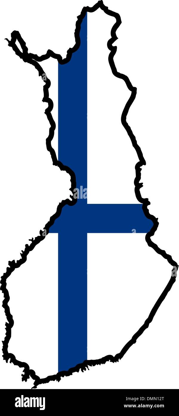 Map in colours of Finland Stock Vector Image & Art - Alamy