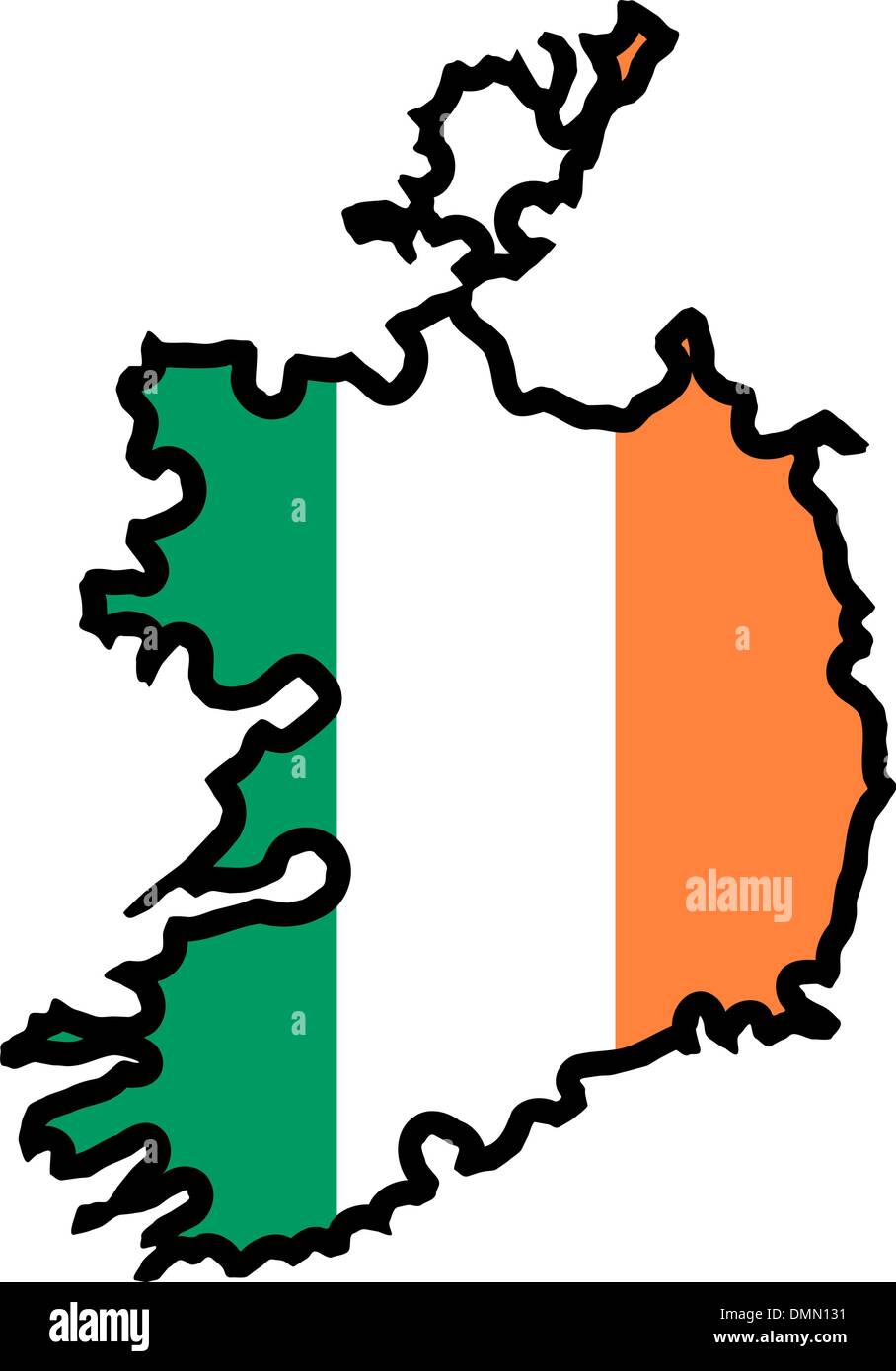 Map in colours of Ireland Stock Vector Image & Art - Alamy