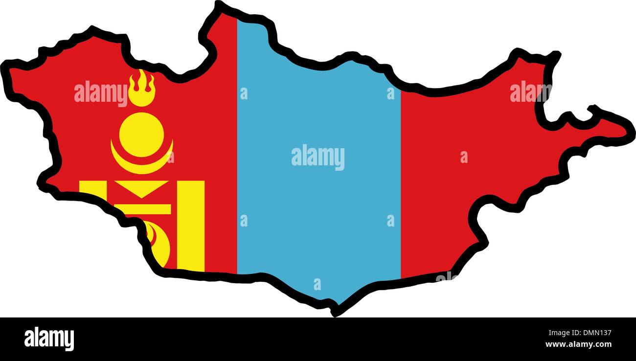Mongolia flag map hi-res stock photography and images - Alamy