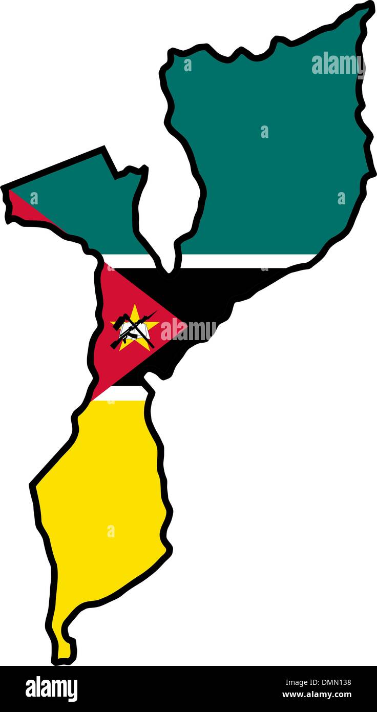 Mozambique flag map hi-res stock photography and images - Alamy