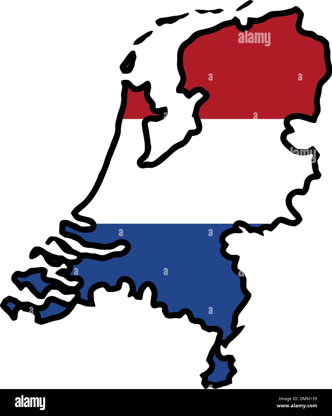 Map flag netherlands in Stock Vector Images - Alamy