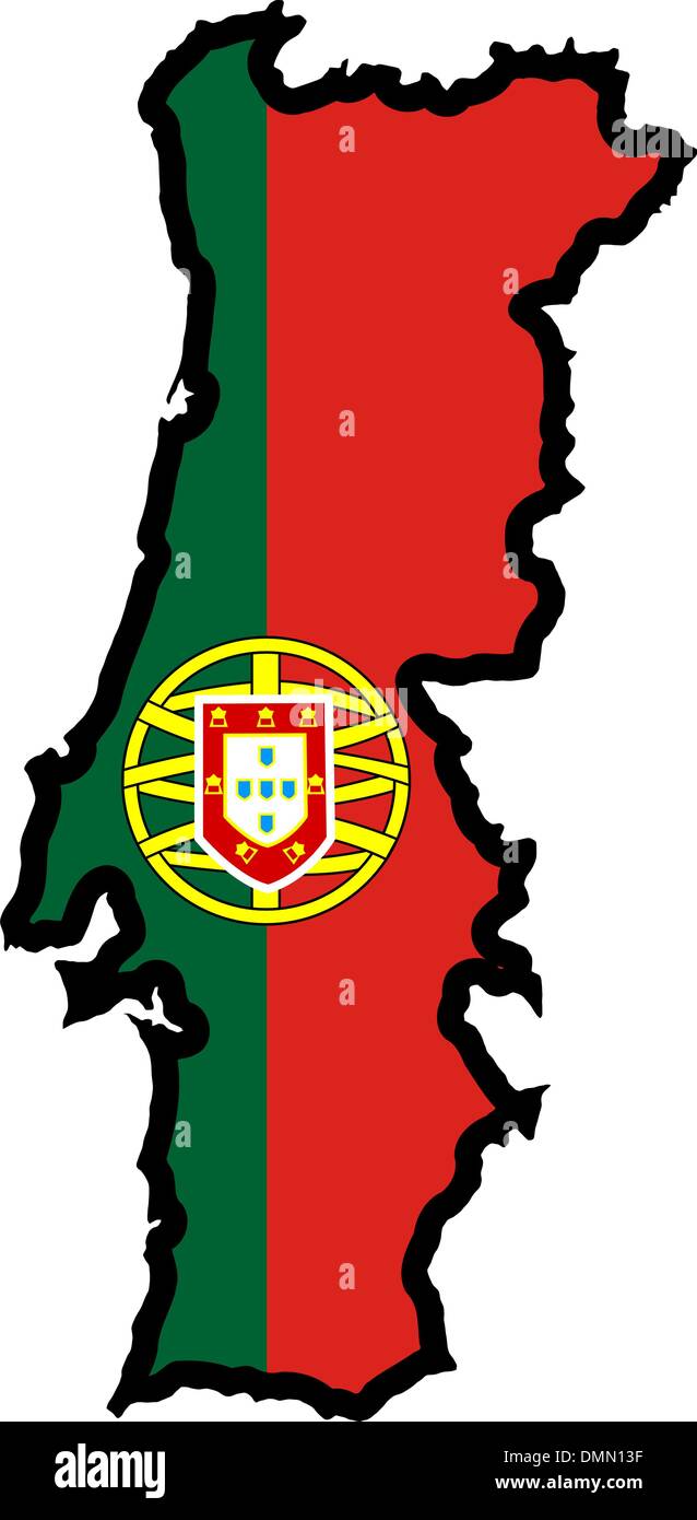 Portugal map flag in hi-res stock photography and images - Alamy