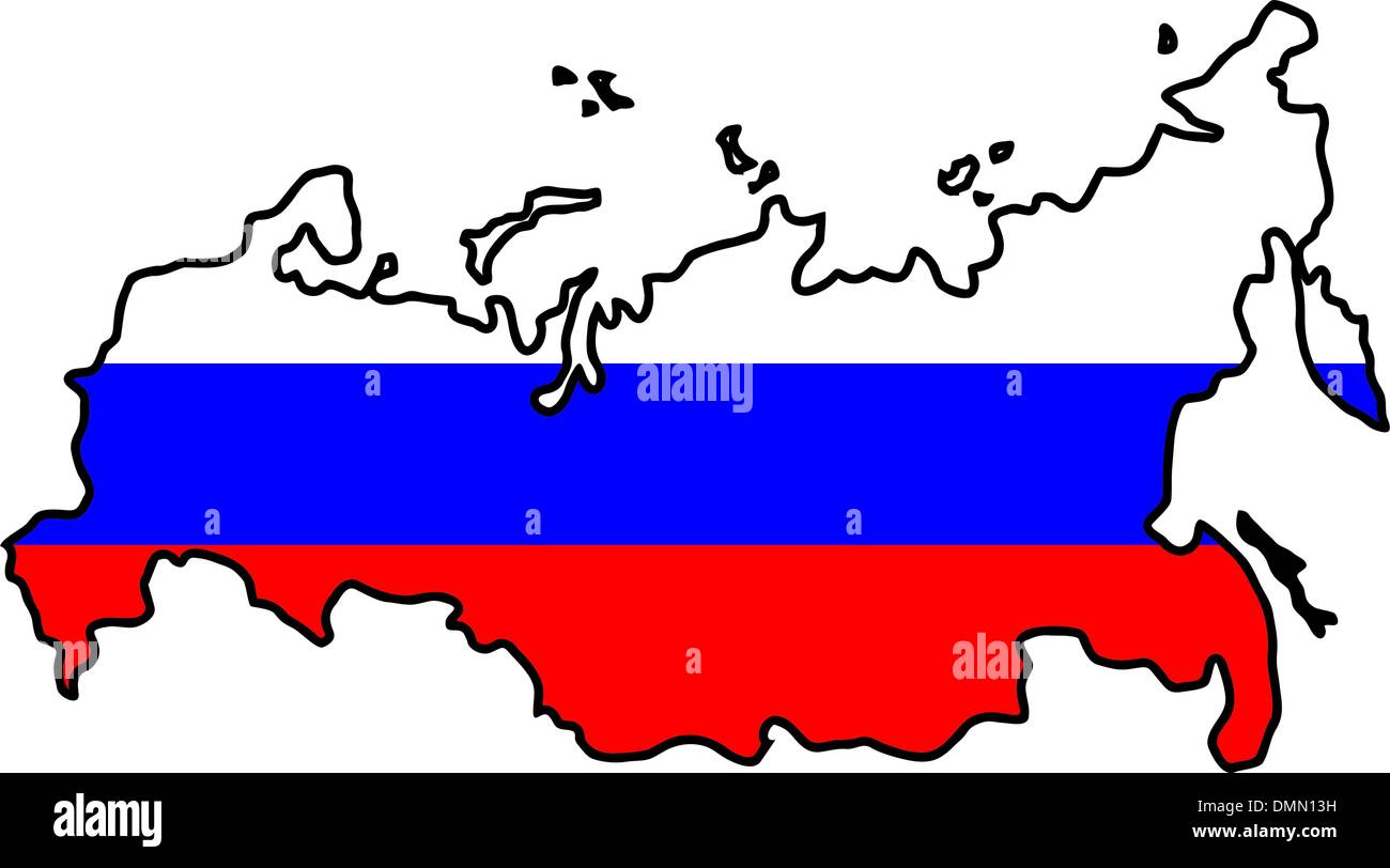 Map in colours of Russia Stock Vector Image & Art - Alamy