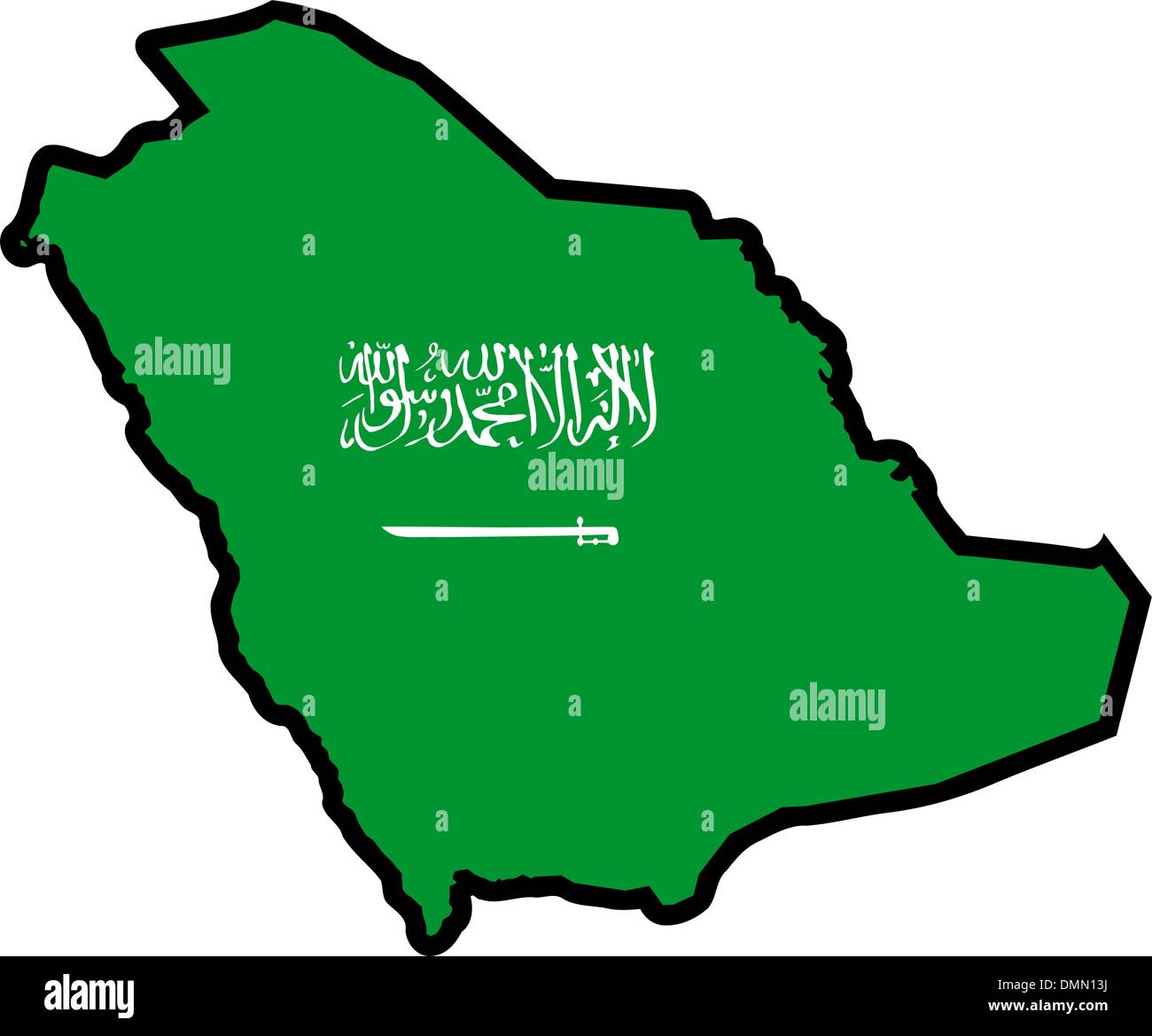 Saudi arabia map vector High Resolution Stock Photography and Images ...