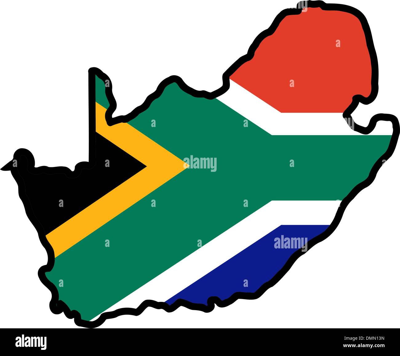 Map in colours of South Africa Stock Vector Image & Art - Alamy