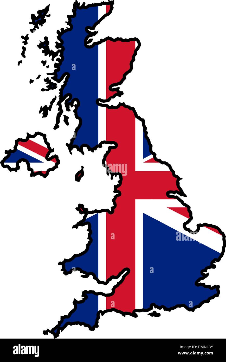 Map in colours of UK Stock Vector Image & Art - Alamy