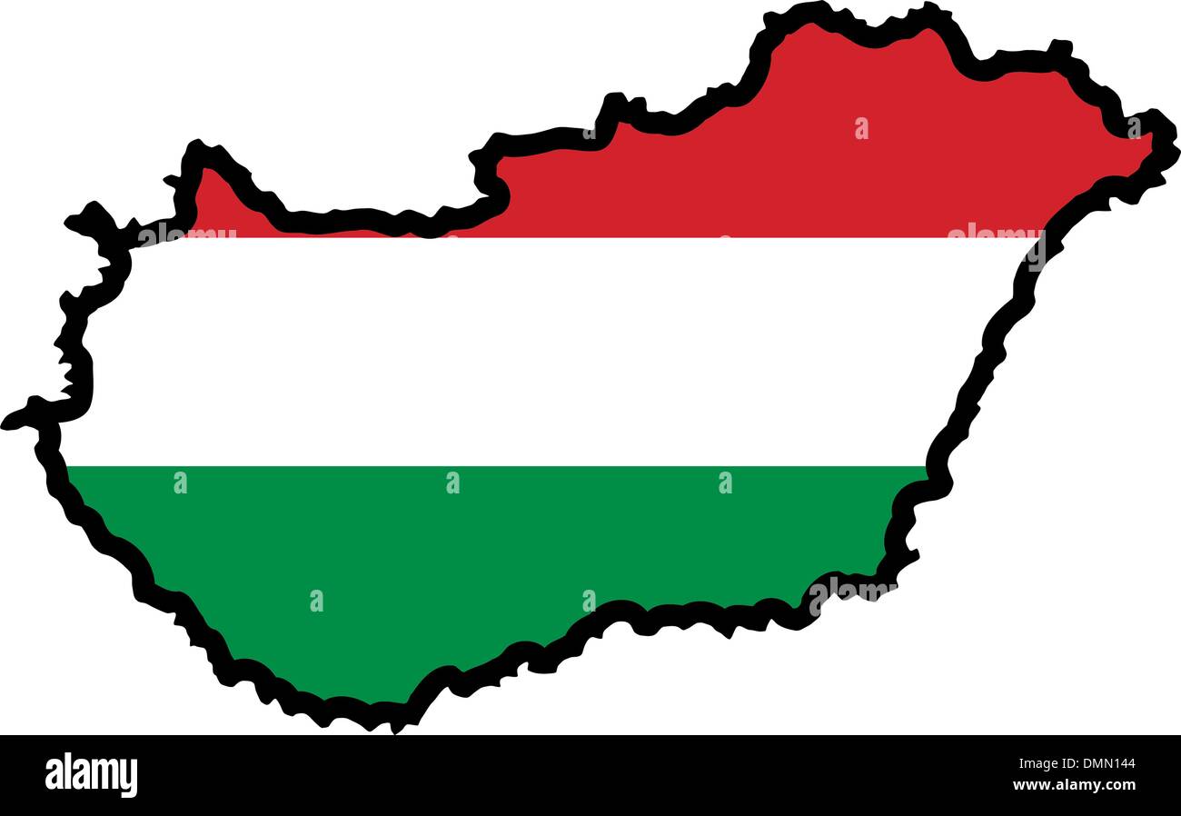 Map in colours of Hungary Stock Vector Image & Art - Alamy