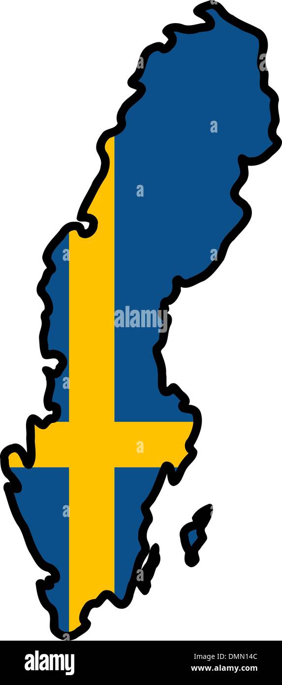 Sweden national flag in Stock Vector Images - Alamy