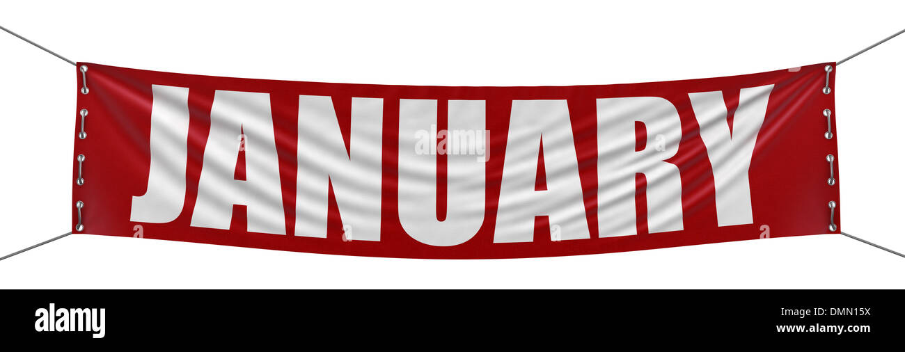January Banner (clipping path included Stock Photo - Alamy