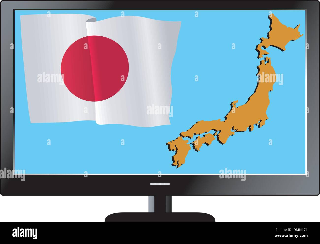 Japan screen map Stock Vector Images - Alamy