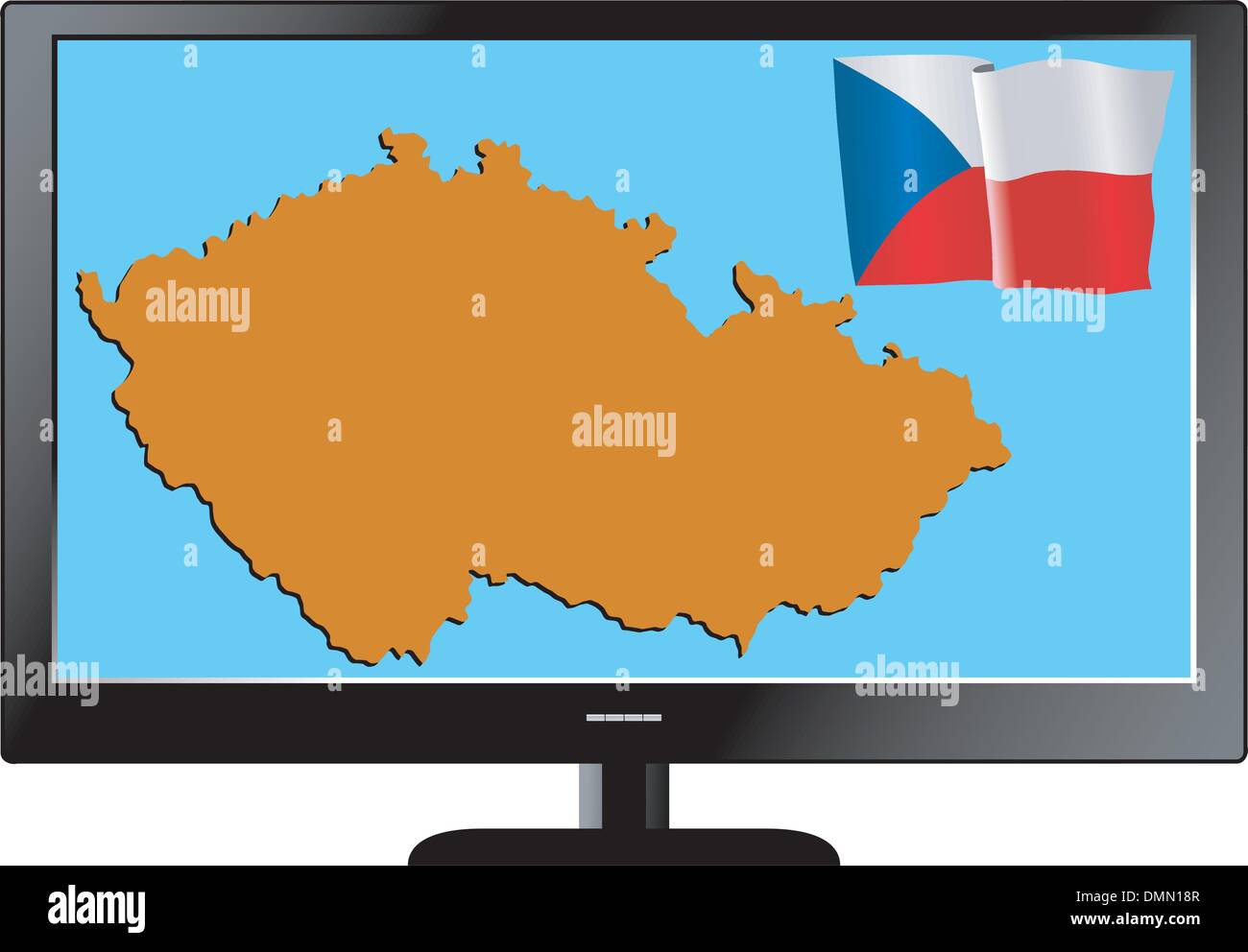Czech television map Stock Vector Images - Alamy
