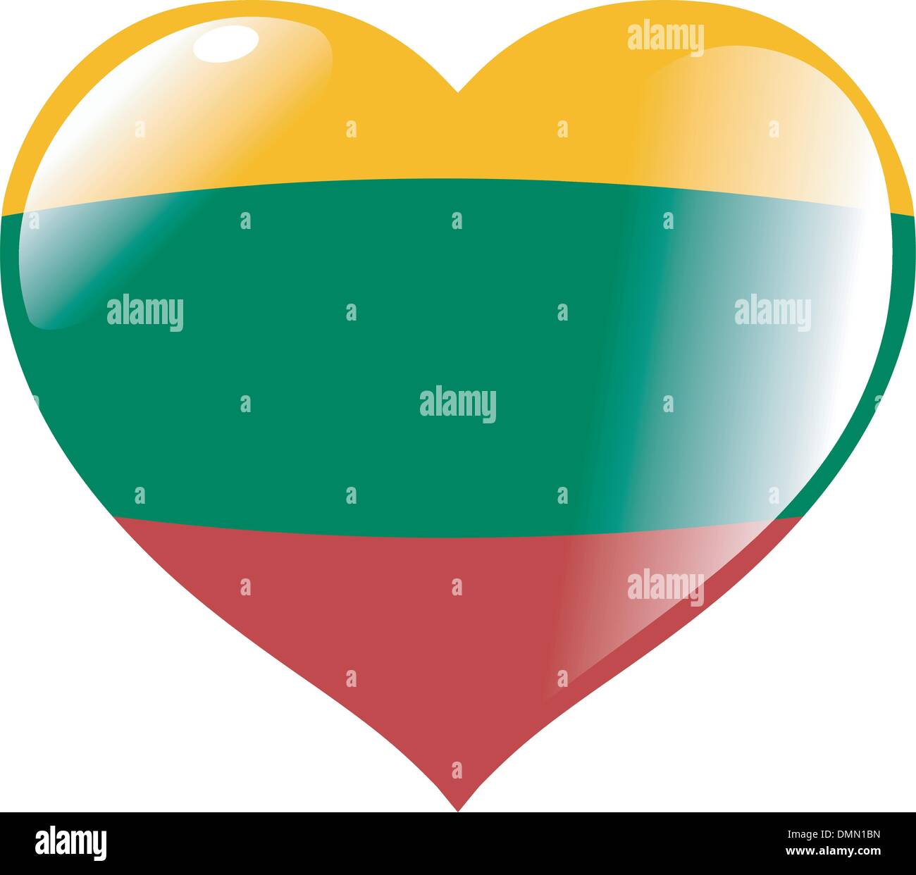 National flag lithuania in heart Stock Vector Images - Alamy