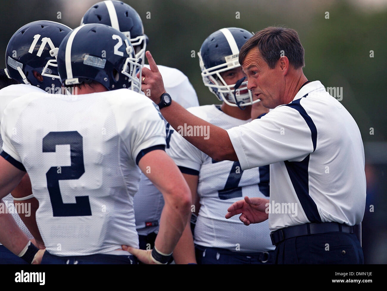 SPORTS Coach Larry Hill gives his captains instructions. Wagner plays ...
