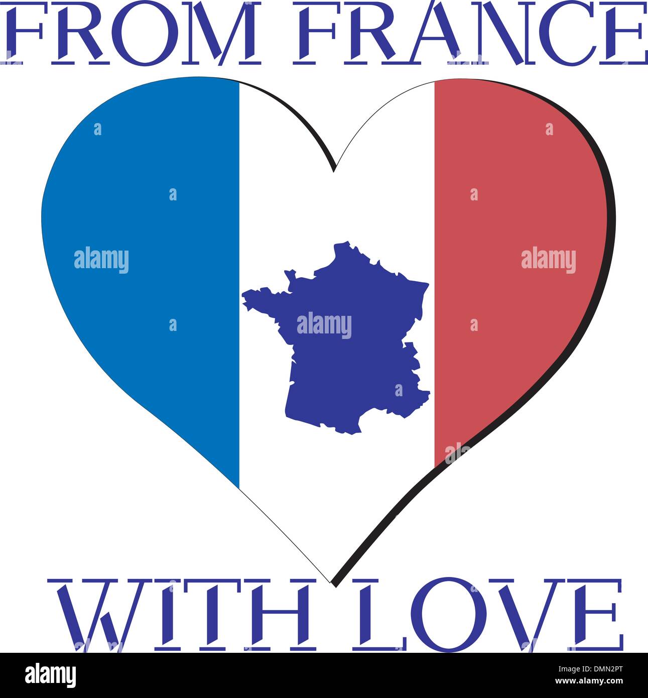 Love france map heart Stock Vector Images - Alamy