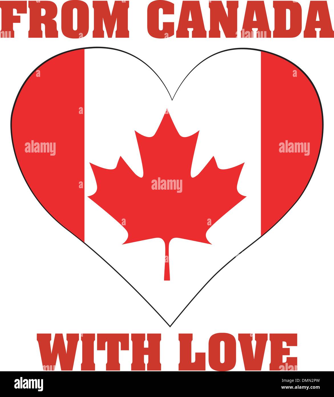 Flag canada heart Stock Vector Images - Alamy
