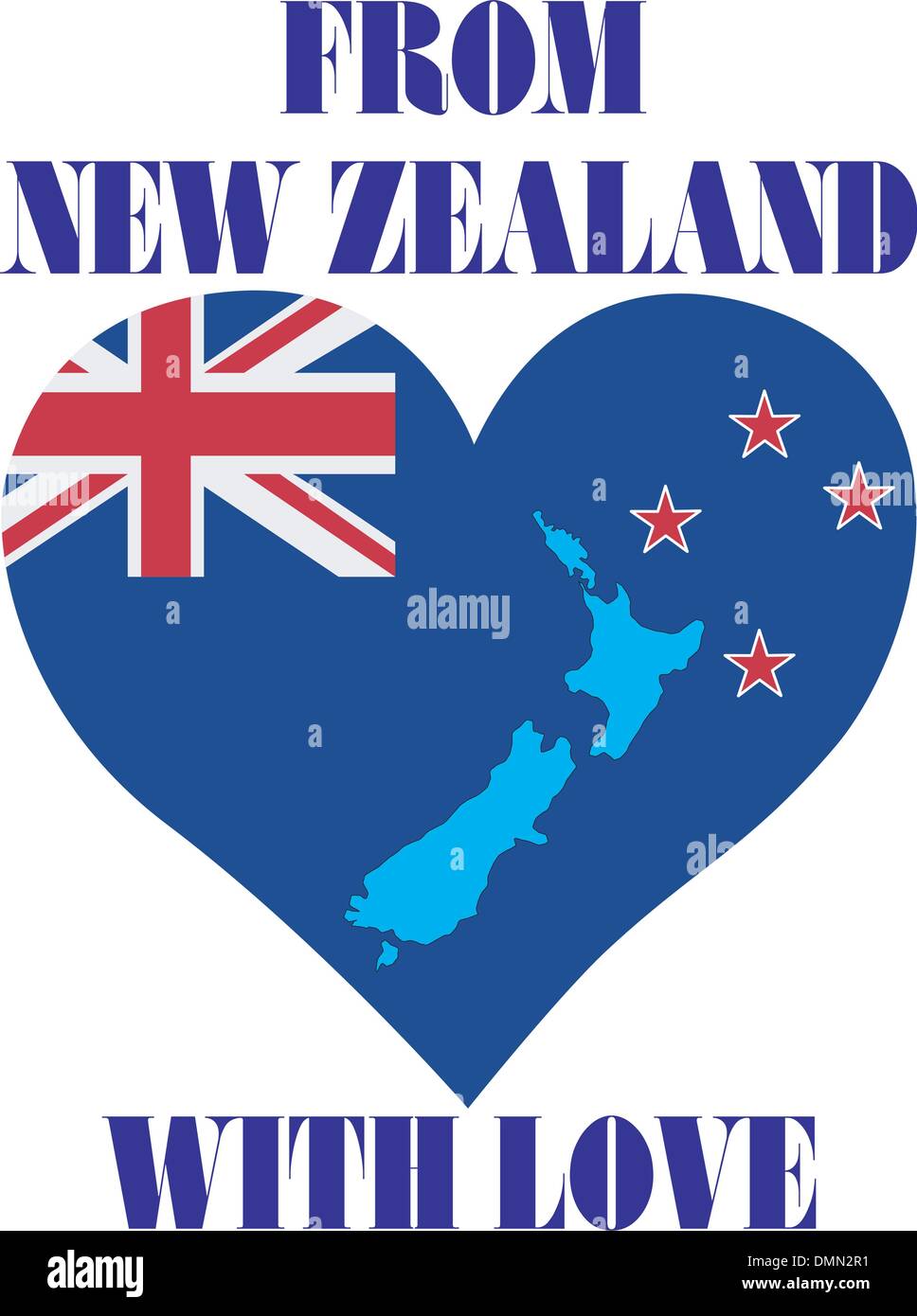 Love new zealand heart Stock Vector Images - Alamy
