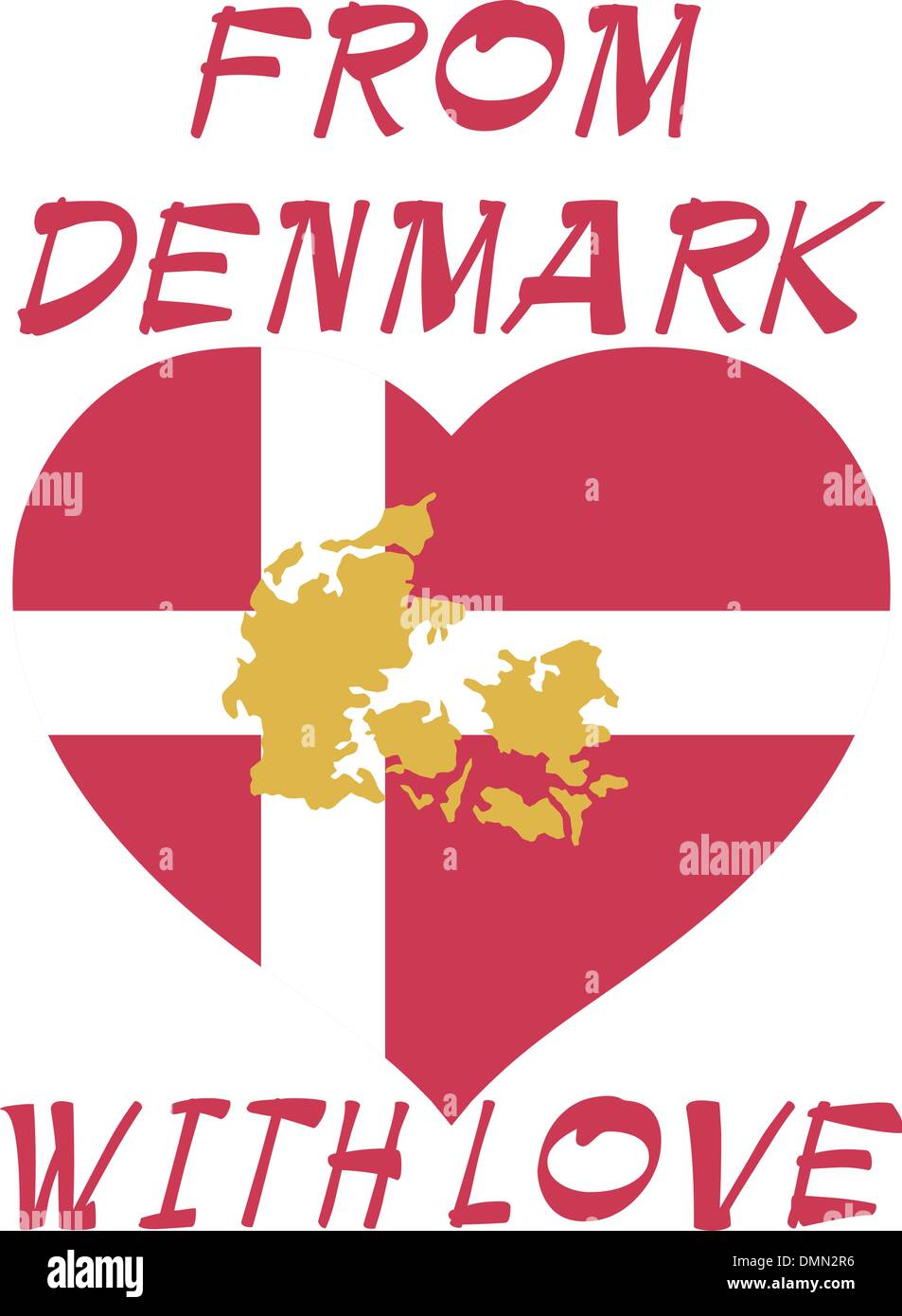 Love denmark heart shape Stock Vector Images - Alamy
