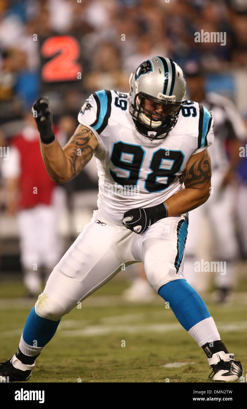September 3, 2009: Carolina Panther defensive tackle Nick Hayden #98 ...