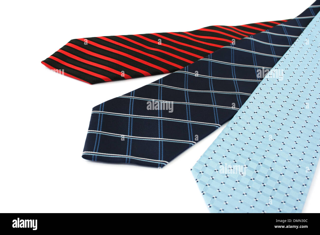 Colorful neckties isolated on white background Stock Photo - Alamy