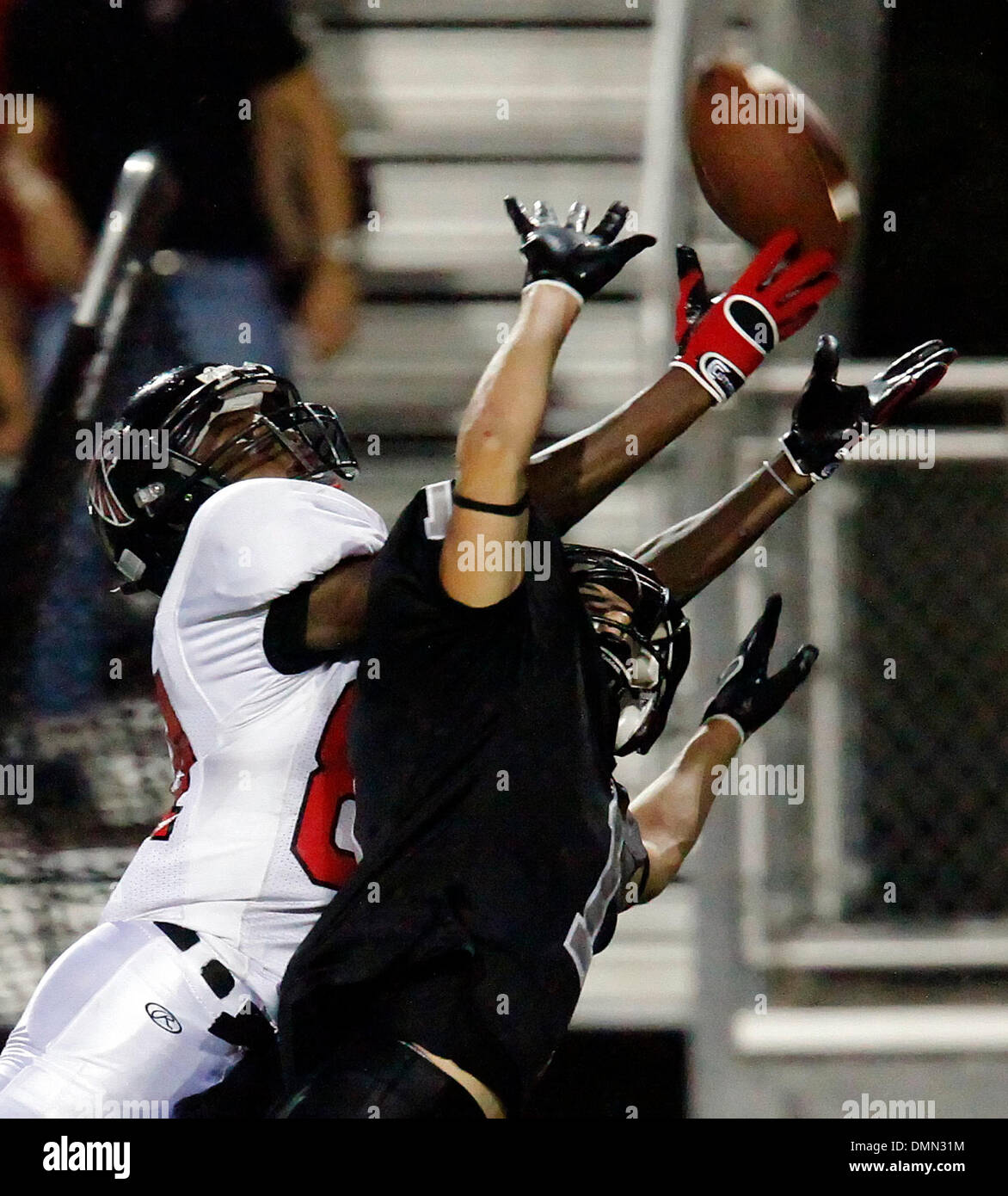 Steele's Jake Hatcher (right) breaks up a pass intended for Stevens ...