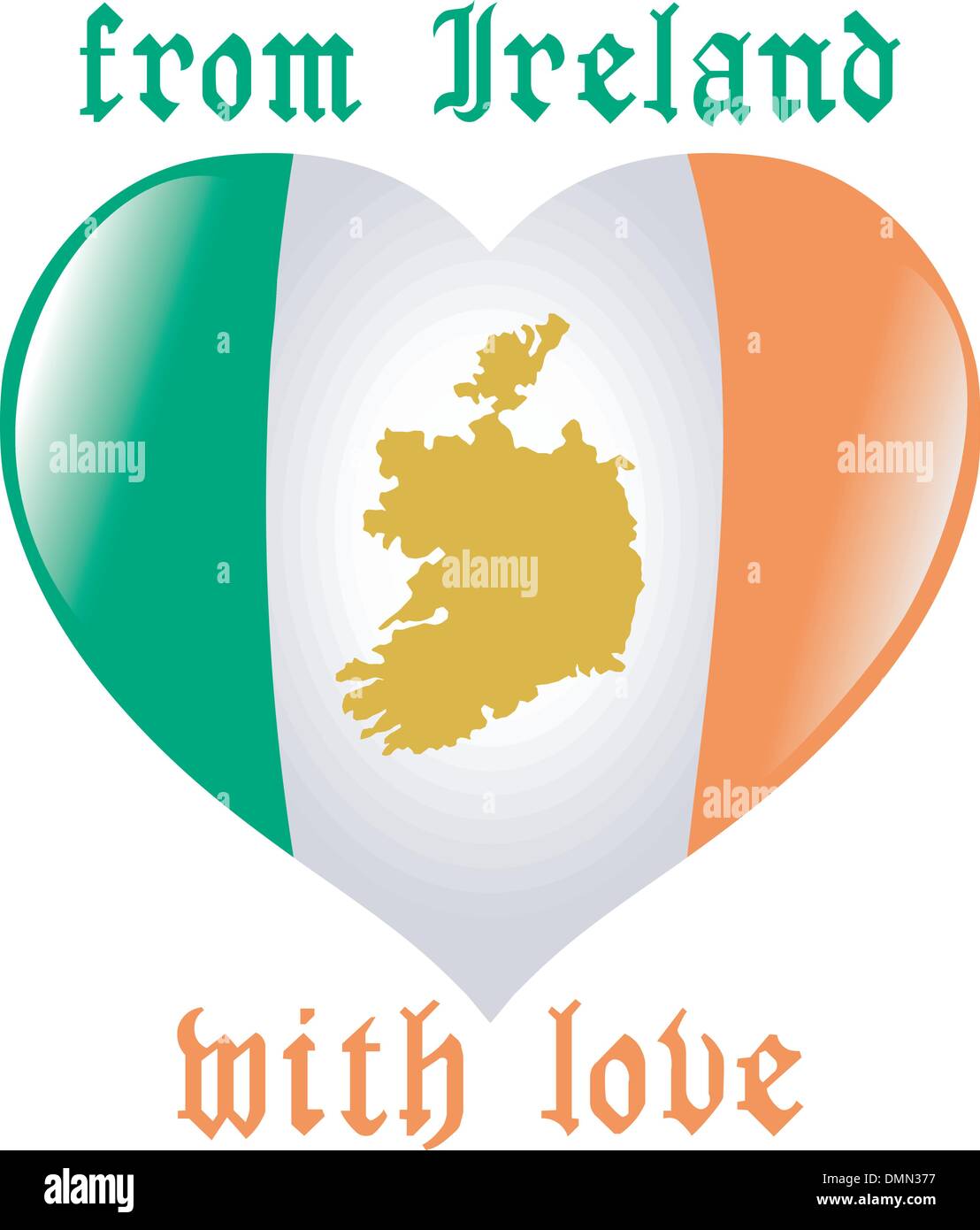 Love ireland heart flag Stock Vector Images - Alamy