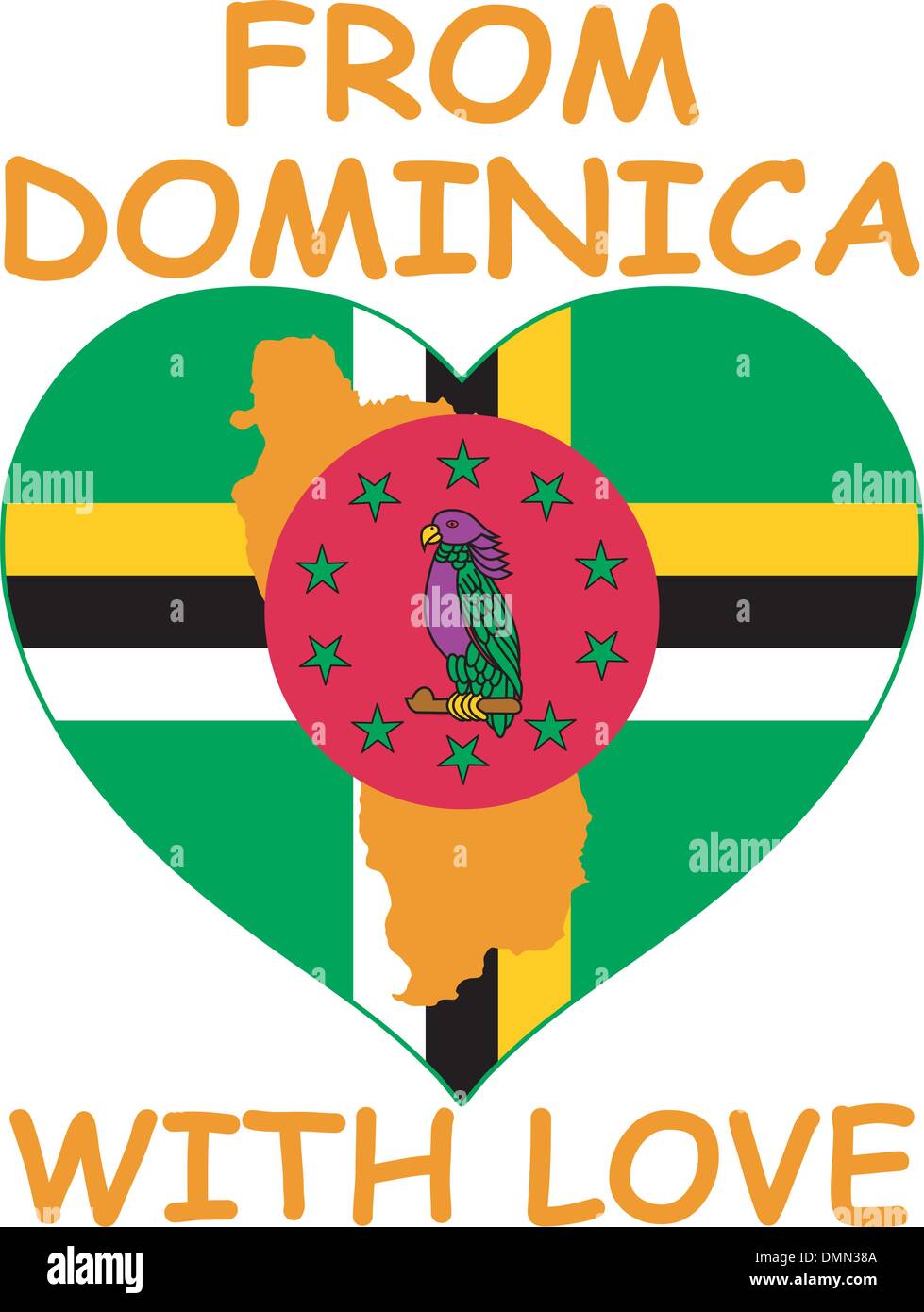 Love dominica symbol heart flag hi-res stock photography and images - Alamy
