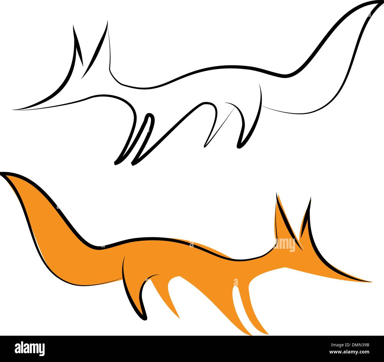 Minimal fox hi-res stock photography and images - Alamy