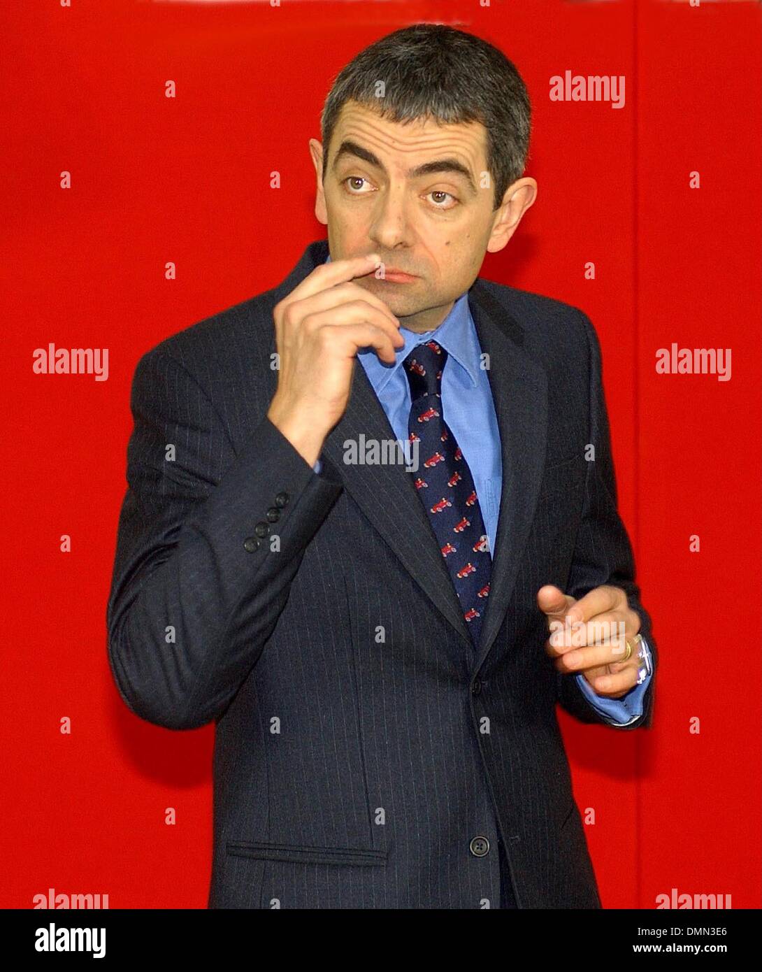 Rowan Atkinson at the presentation of his new film "Johnny English" in ...