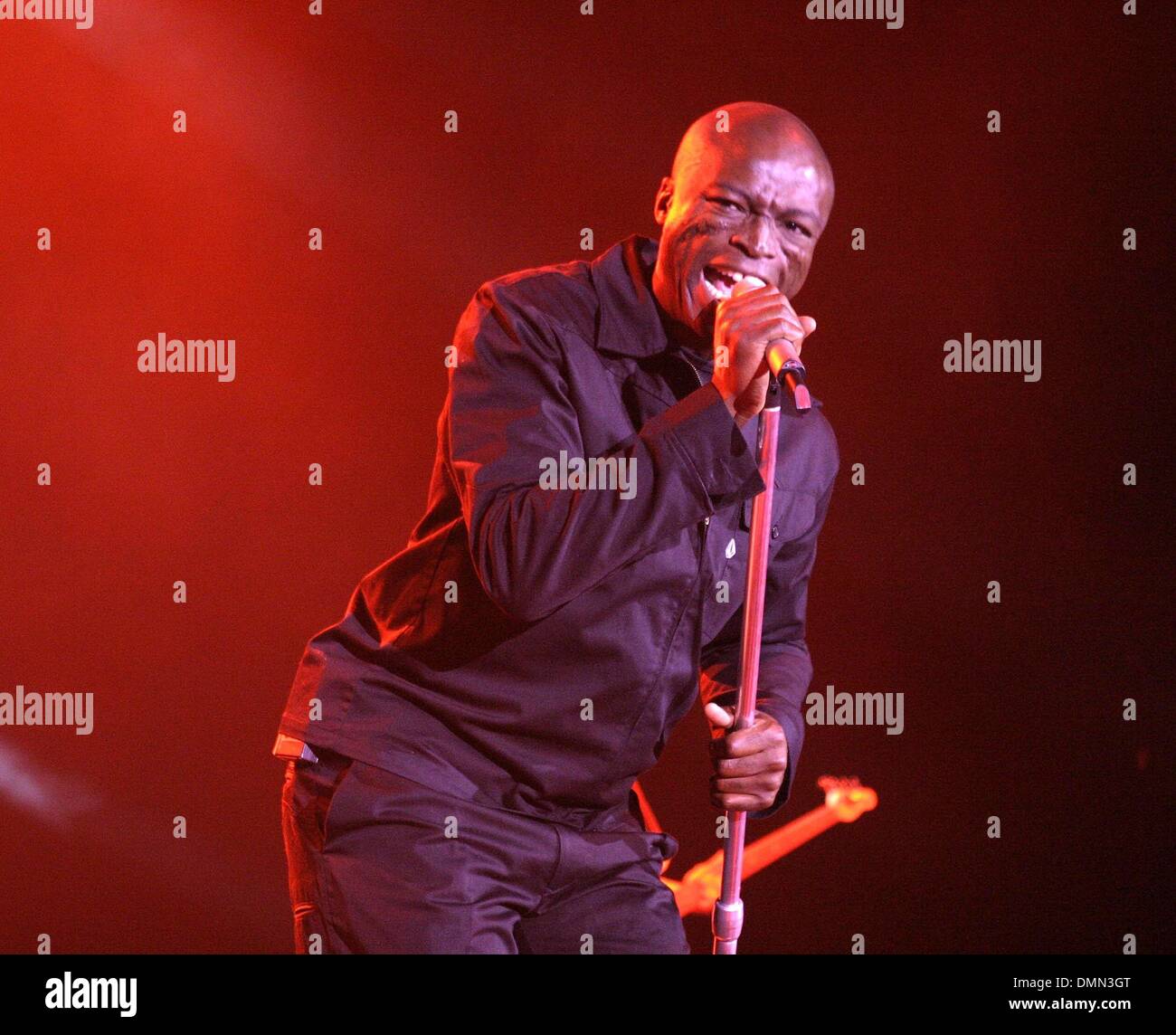 Seal performs during his concert in the Tempodrom in Berlin Stock Photo ...