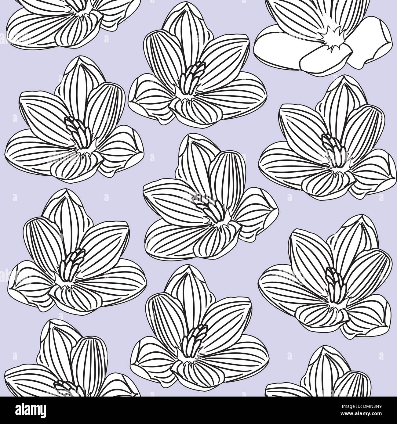 Seamless texture lily white Stock Vector Images - Alamy