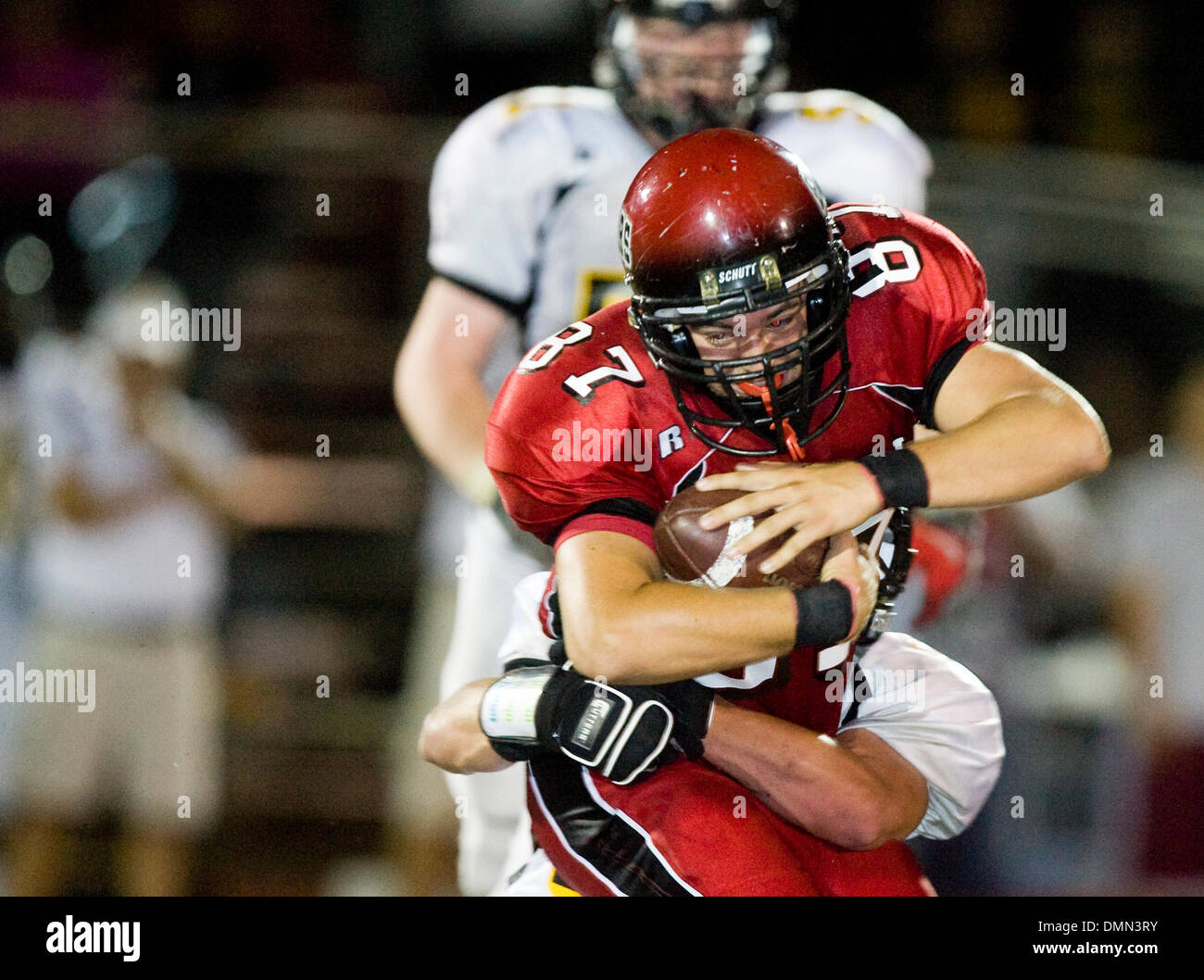 The Foothill Cougars tight end Trevor Harding is tackled by play the ...