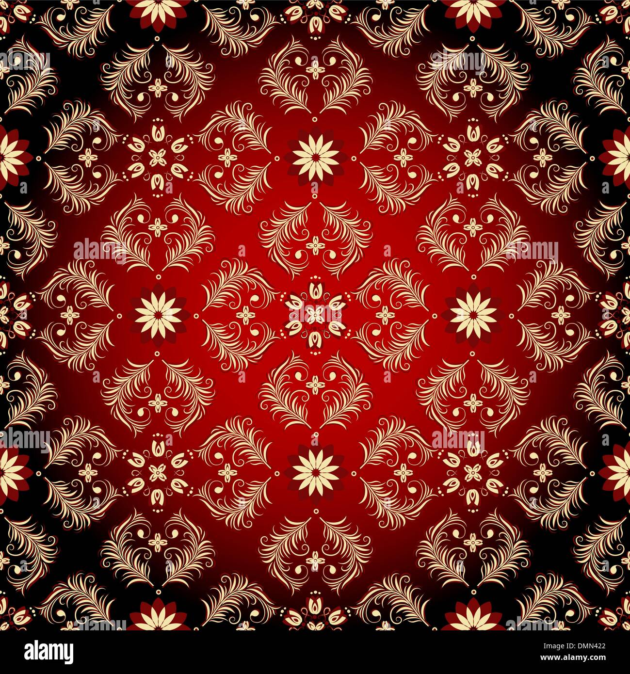 Seamless red-black-yellow vintage pattern Stock Vector Image & Art - Alamy
