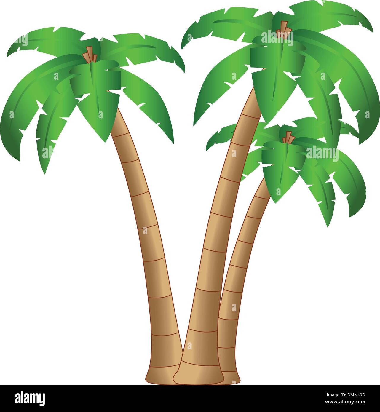Palm tree on hill Stock Vector Images - Alamy