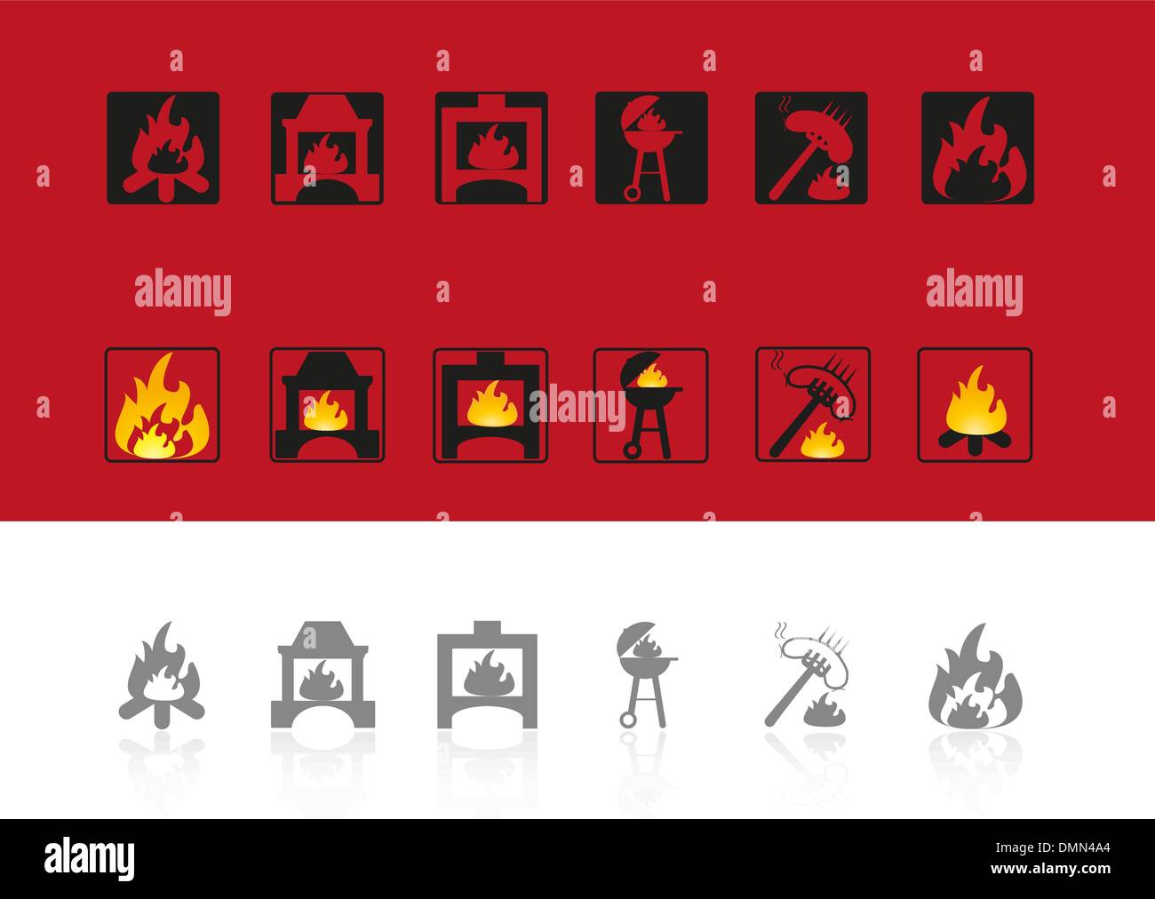 Countryside fire Stock Vector Images - Alamy