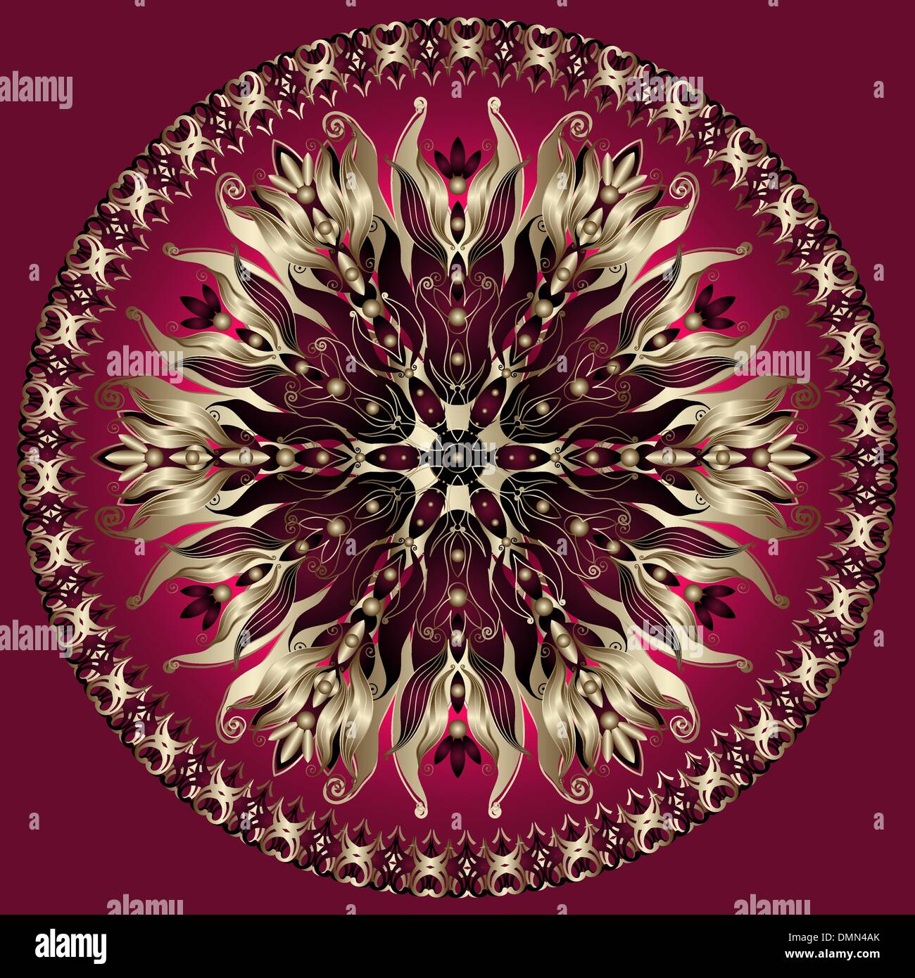 Purple gold round frame Stock Vector Image & Art - Alamy