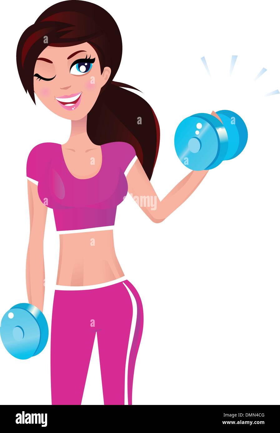 Body Building Cartoon Illustration Cut Out Stock Images & Pictures - Alamy