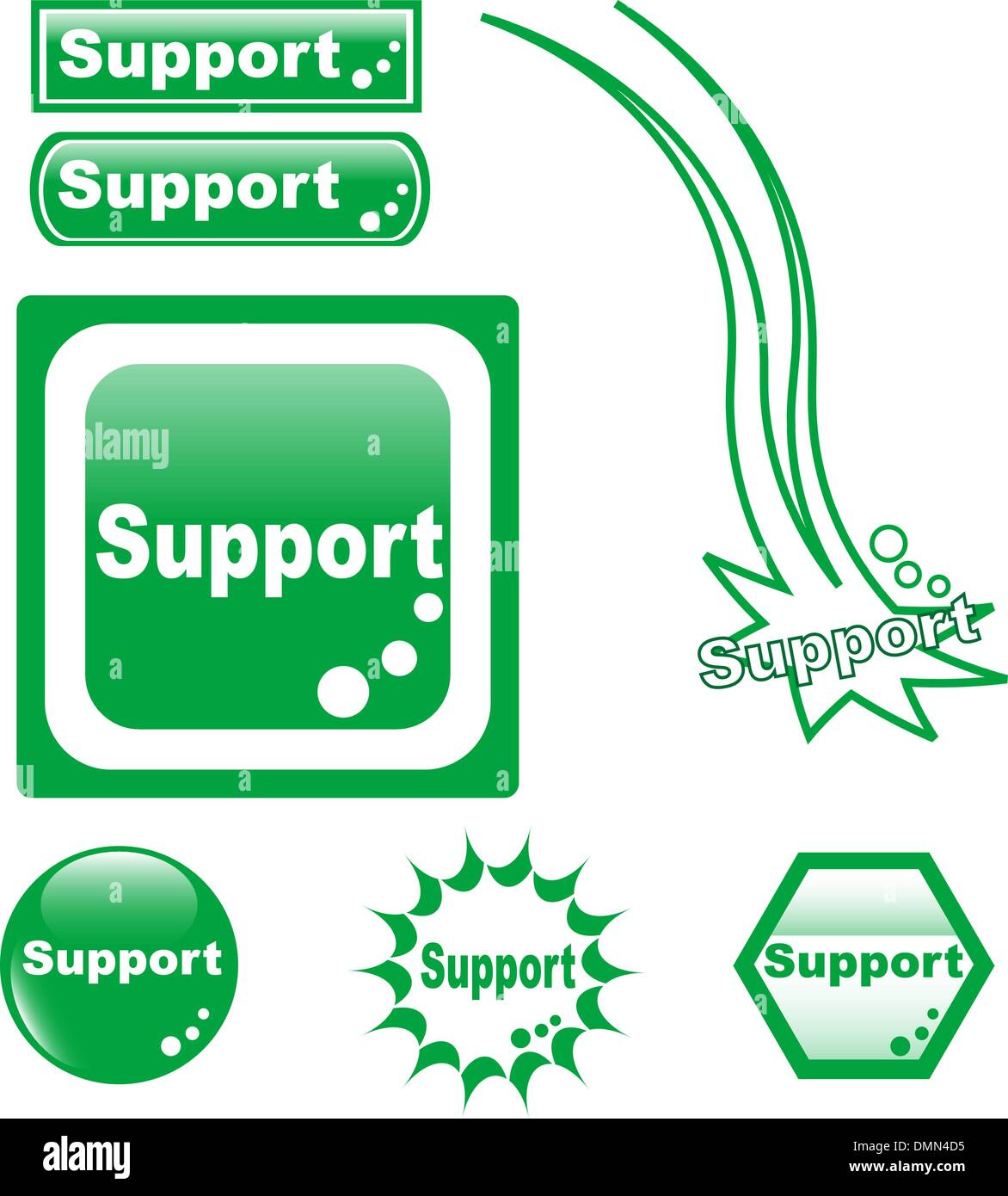 SUPPORT button web glass icon Stock Vector Image & Art - Alamy