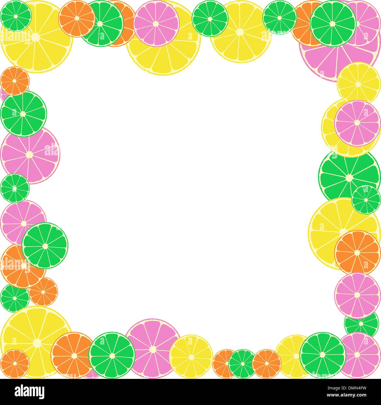 fruits border. orange, lemon, lime, grapefruit Stock Vector Image & Art ...