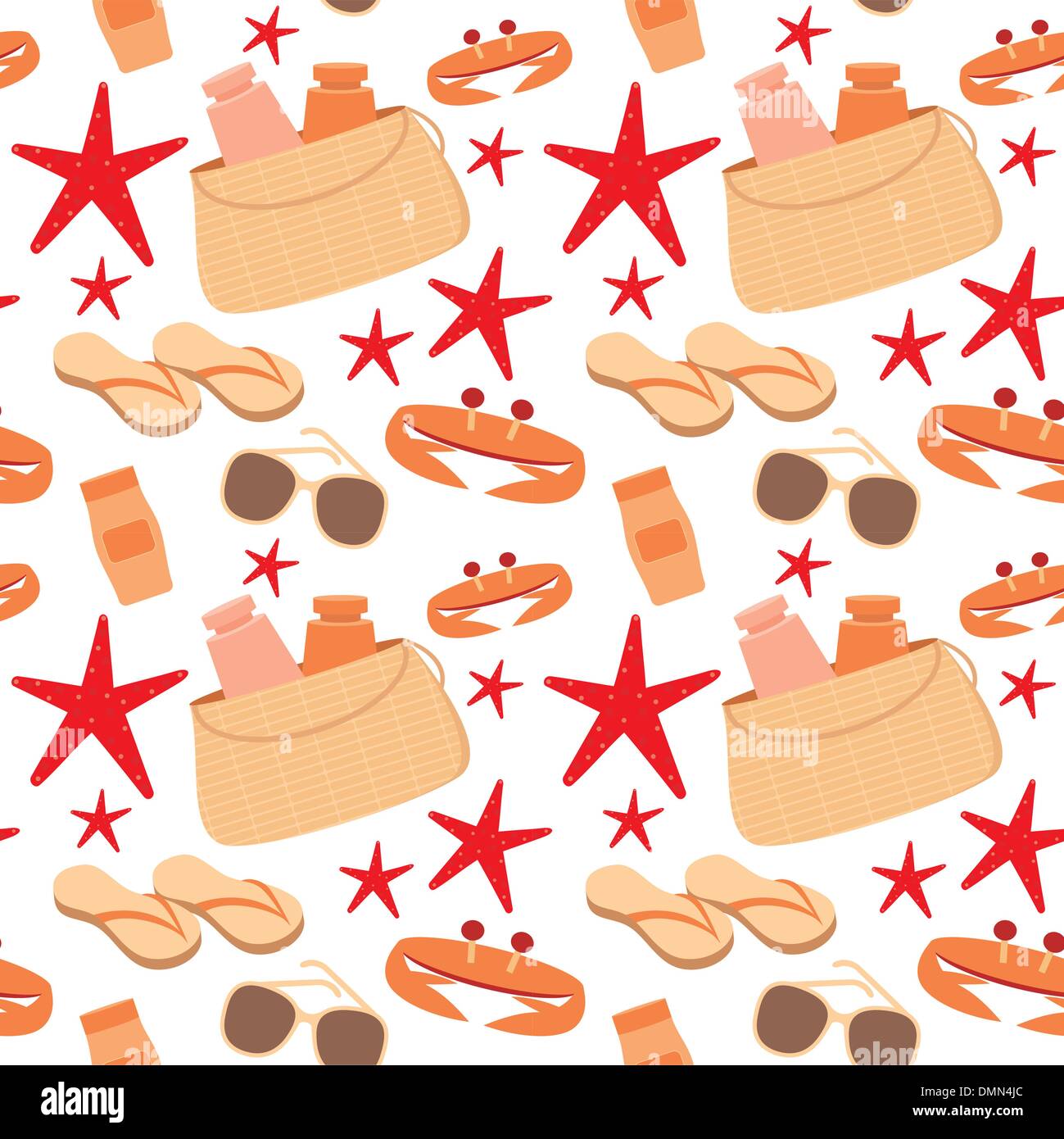 Seamless beach pattern hi-res stock photography and images - Alamy