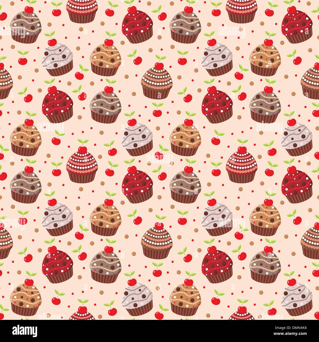 Seamless cupcake pattern Stock Vector Image & Art - Alamy