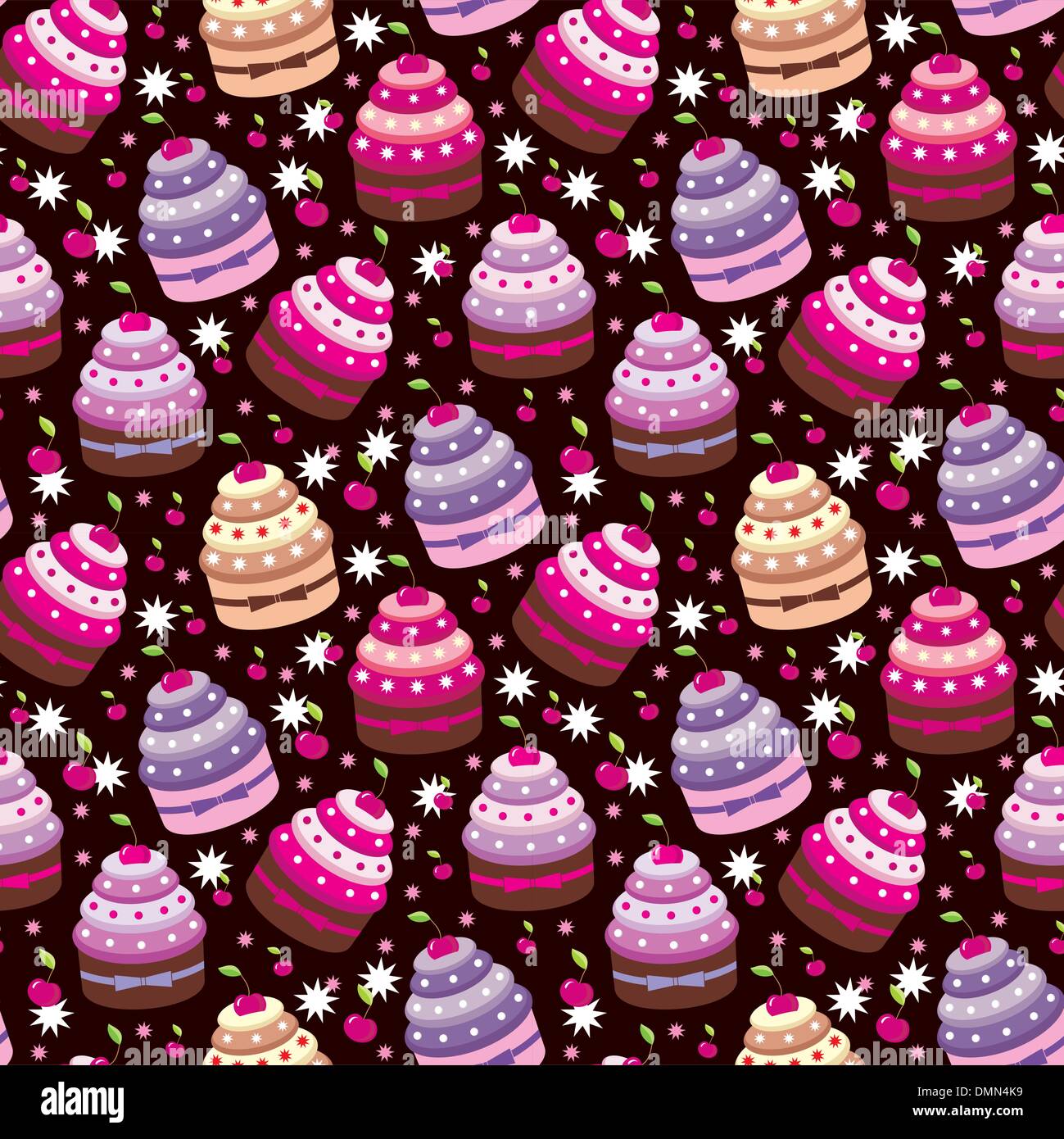 Seamless cupcake pattern Stock Vector Image & Art - Alamy