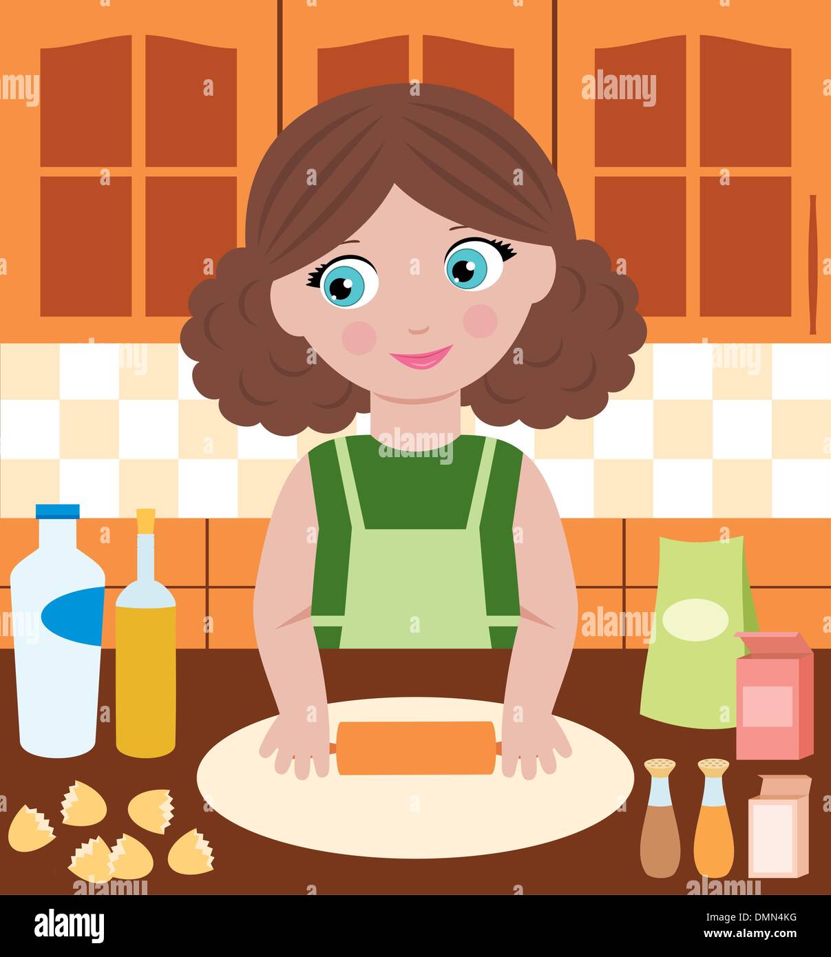 Bread cake pizza dough Stock Vector Images - Alamy