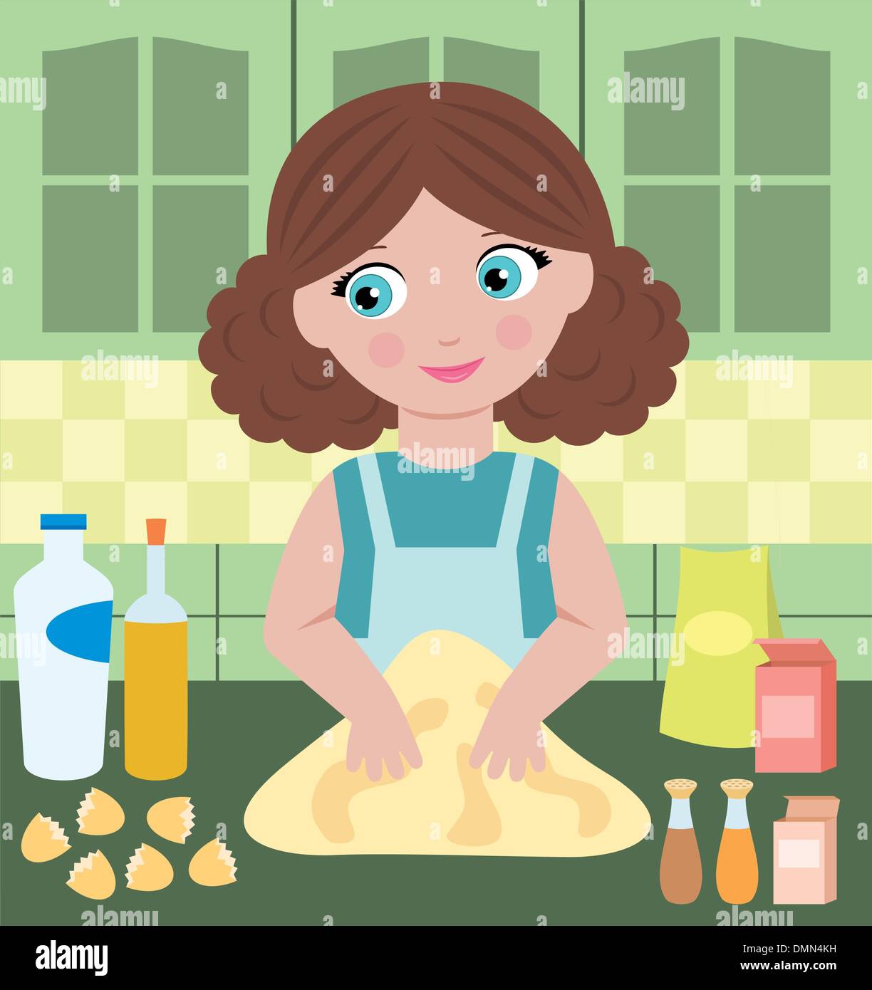 Preparation dough home Stock Vector Images - Alamy