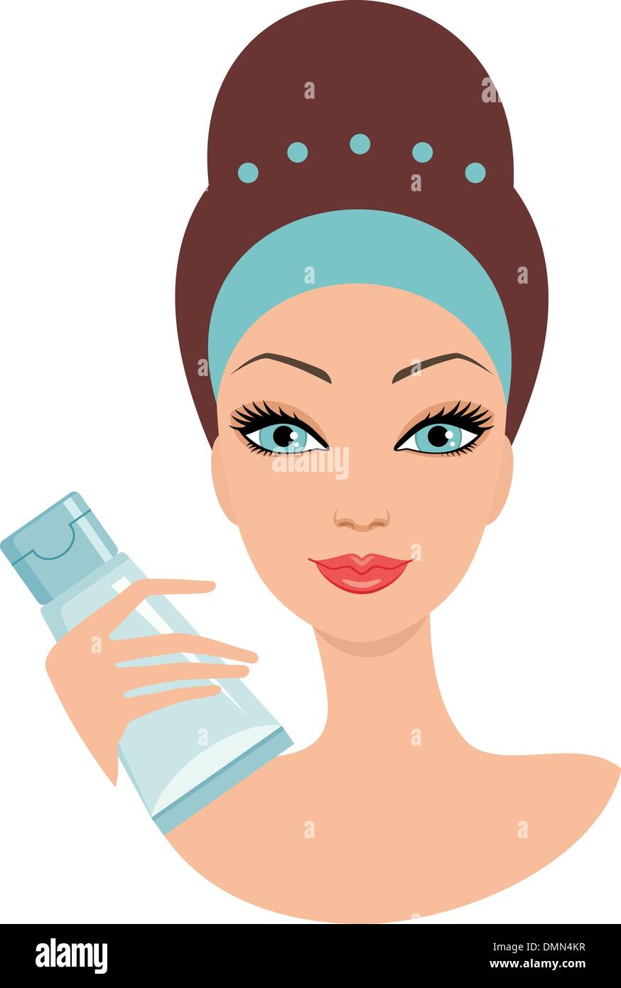 Female beauty face cream Stock Vector Images - Alamy