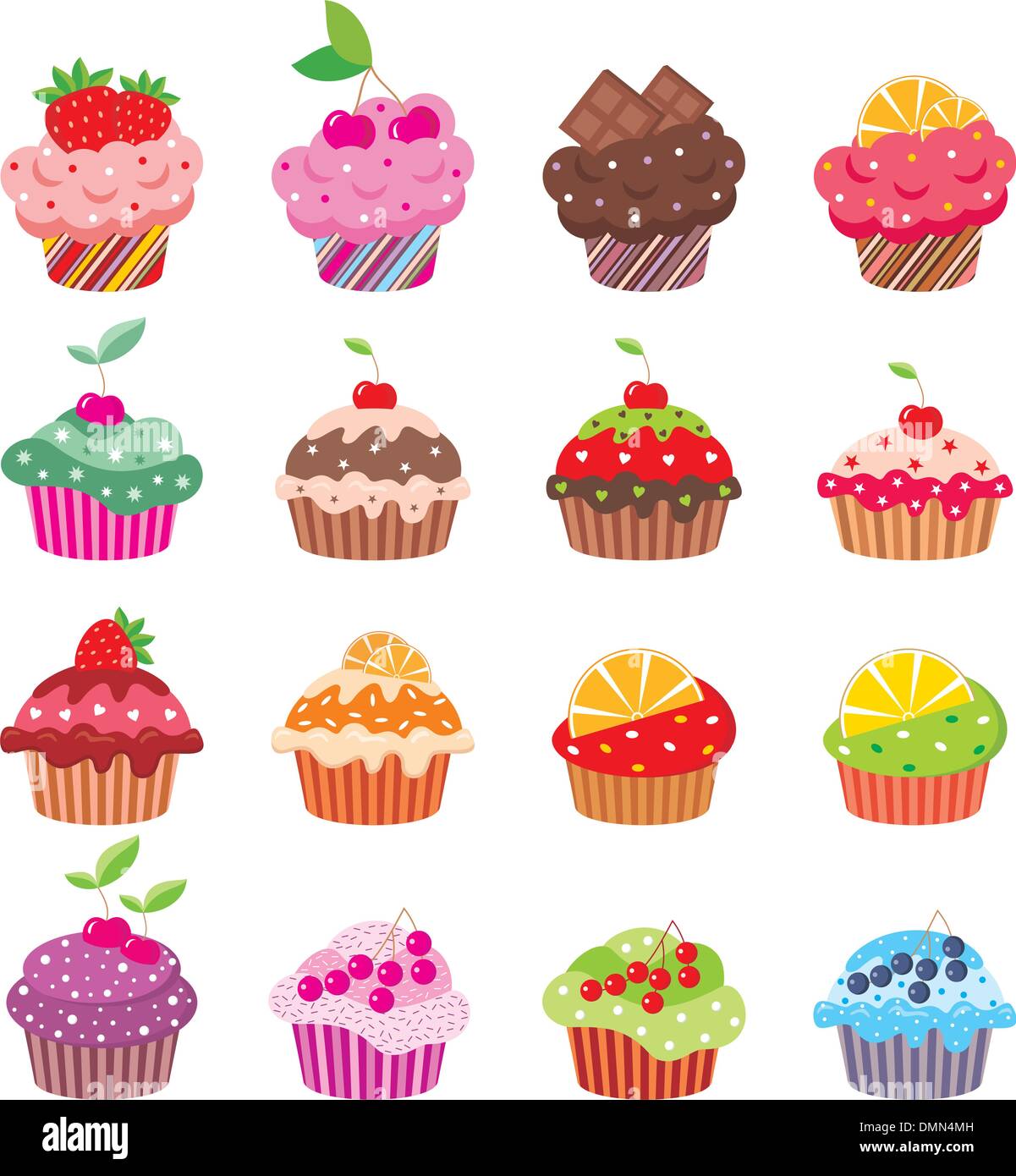 Chocolate mint cupcakes Stock Vector Images - Alamy