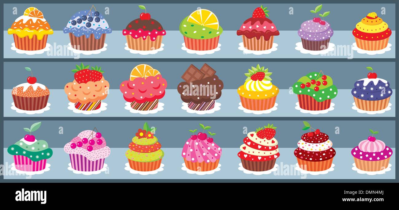 Sweet shop counter Stock Vector Images - Alamy